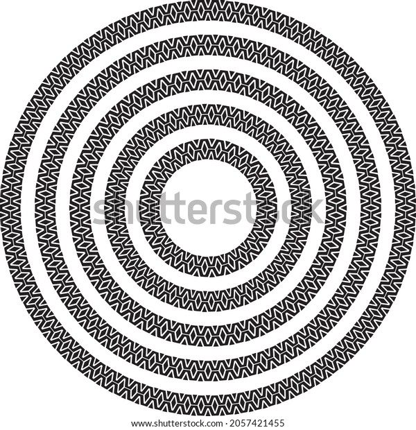 African Mexican Aztec Round Circular Border Stock Vector (Royalty Free ...