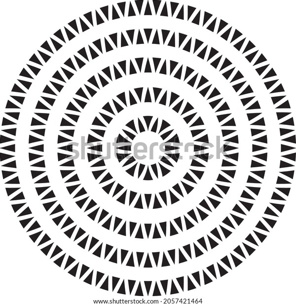 African Mexican Aztec Round Circular Border Stock Vector (Royalty Free ...