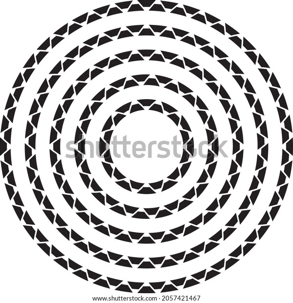 African Mexican Aztec Round Circular Border: เวกเตอร์สต็อก (ปลอดค่า ...