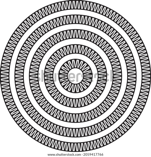 African Mexican Aztec Round Circular Border Stock Vector (Royalty Free ...