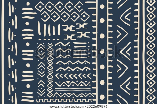 African Print Fabric Vector Seamless Tribal Stock Vector (Royalty Free ...