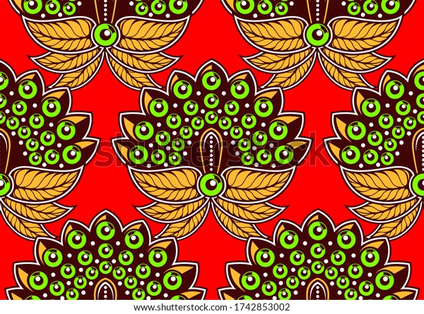 African Seamless Pattern Picture Art Abstract Stock Vector (Royalty ...