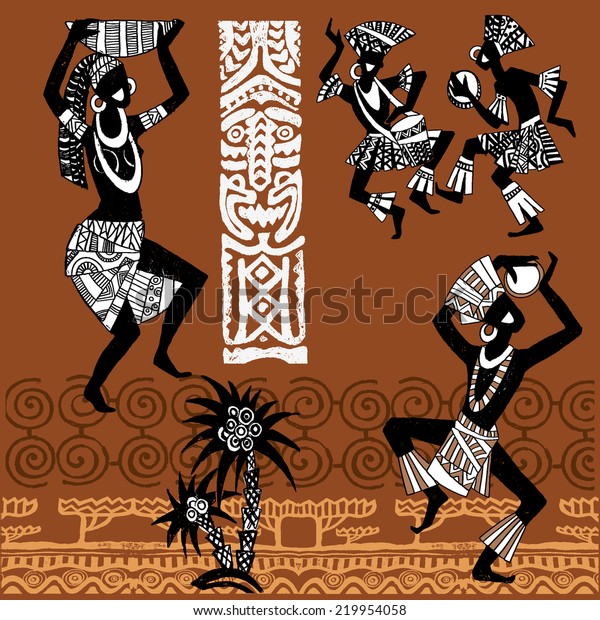 Image vectorielle de stock de African Set African Infographics Tribal ...