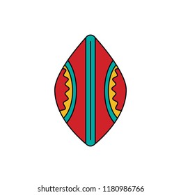 African Shield Icon Cartoon African Shield Stock Vector (Royalty Free ...