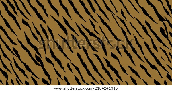 African Tiger Pattern Animal Black Brown Stock Vector (Royalty Free ...