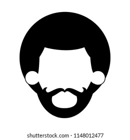 Afro Man Faceless Head Black White Stock Vector (Royalty Free ...