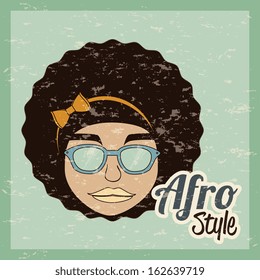 Afro Style Design Over Background Vector Stock Vector (Royalty Free ...