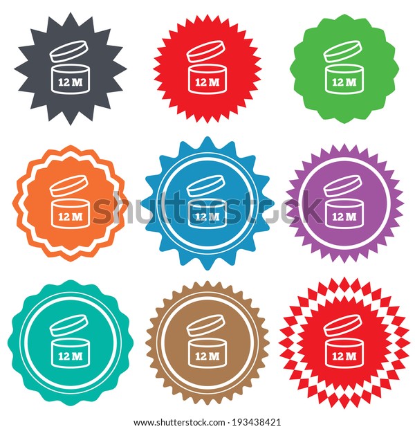 After Opening Use 12 Months Sign Stock Vector (Royalty Free) 193438421