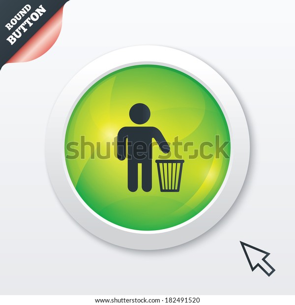After Use Throw Trash Recycle Bin Stock Vector (Royalty Free) 182491520