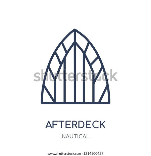 Afterdeck Icon Afterdeck Linear Symbol Design Stock Vector (Royalty ...