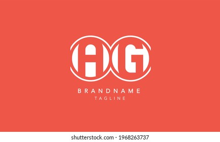 Ag Alphabet Letters Initial Circle Icon Stock Vector (Royalty Free ...