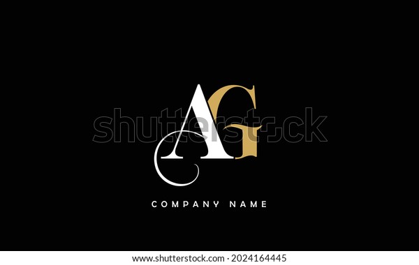Ag Ga Alphabets Letters Logo Monogram: เวกเตอร์สต็อก (ปลอดค่าลิขสิทธิ์ ...