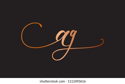 Ag Ga G Lowercase Circular Cursive: vector de stock (libre de regalías ...