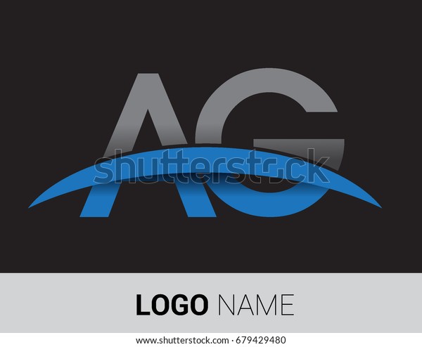 Ag Initial Logo Company Name Colored Stock Vector (Royalty Free) 679429480