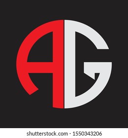 Ag Initial Logo Design Monogram Isolated: เวกเตอร์สต็อก (ปลอดค่า ...