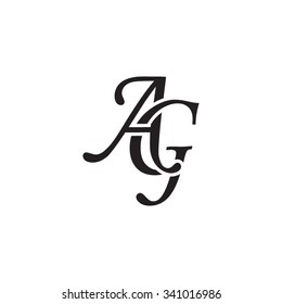 Ag Initial Monogram Logo : image vectorielle de stock (libre de droits ...
