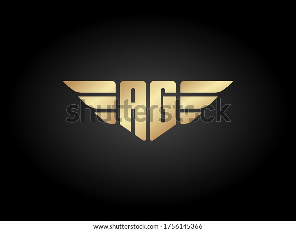 Ag Letter Logo Shield Wings Vector Stock Vector (Royalty Free ...