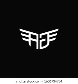 Ag Logo Monogram Wings Style Design Stock Vector (Royalty Free ...