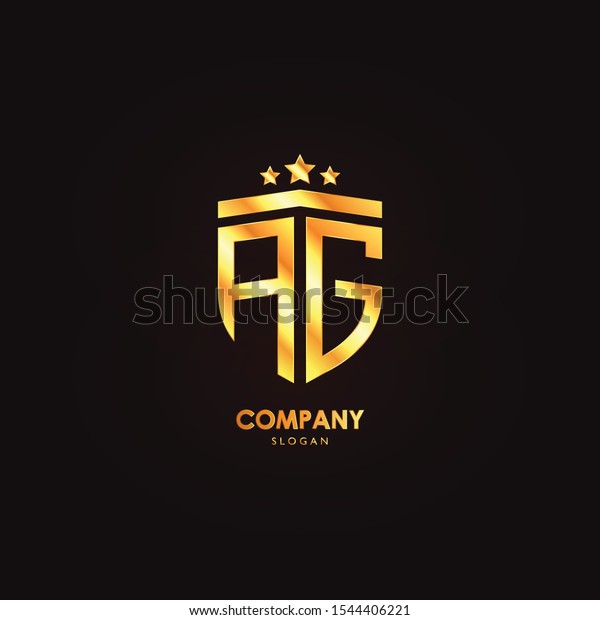 Ag Logo Vector Graphic Gold Stock Vector (Royalty Free) 1544406221