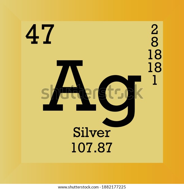 Ag Silver Chemical Element Periodic Table Stock Vector (Royalty Free ...