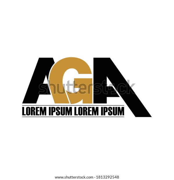 Aga Letter Monogram Logo Design Vector Stock Vector (Royalty Free ...