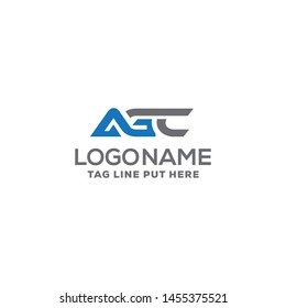 Agc Letter Logo Design Template Stock Vector (Royalty Free) 1455375521 ...