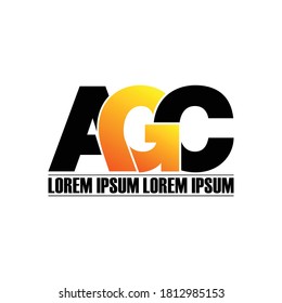 Agc Letter Monogram Logo Design Vector Stock Vector (Royalty Free ...