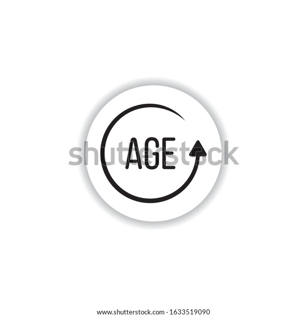Age Icon Design Isolated On White Stock Vector (Royalty Free ...
