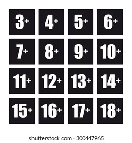 Age Icon Symbol Logo Vector Set Stock Vector (Royalty Free) 300447962 ...
