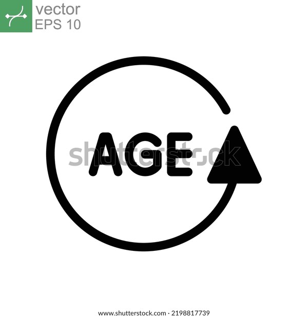 Age Icon Word Age Circular Arrows Stock Vector (Royalty Free ...