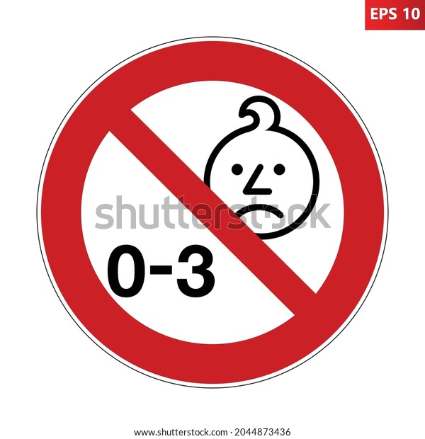 Age Warning Symbol Vector Illustration Red Stock Vector (Royalty Free ...