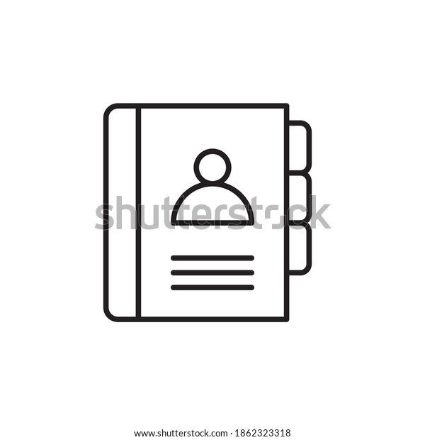 Agenda Icon Vector Outline Design Isolated Stock Vector (Royalty Free ...