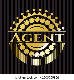 Agent Golden Emblem Vector Illustration Detailed Stock Vector (Royalty ...