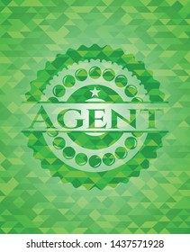 Agent Green Emblem Mosaic Background Vector Stock Vector (Royalty Free ...