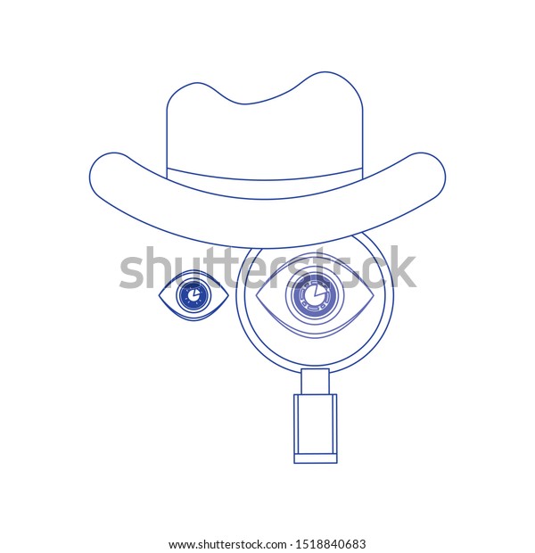 Agent Icon Spy Sunglasses Hat Glasses Stock Vector (Royalty Free ...