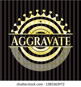 Aggravate Gold Shiny Emblem Vector Illustration Stock Vector (Royalty ...