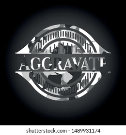 Aggravate Grey Camo Emblem Vector Illustration Stock Vector (Royalty ...