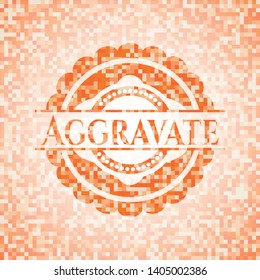 Aggravate Orange Mosaic Emblem Background Stock Vector (Royalty Free ...