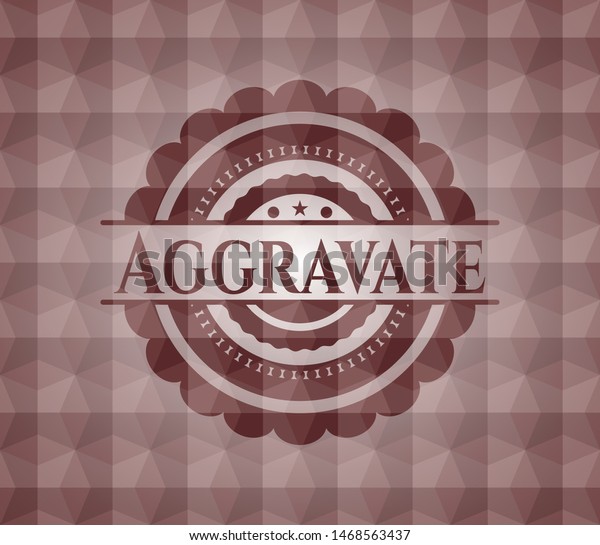 Aggravate Red Seamless Emblem Badge Geometric Stock Vector (Royalty ...