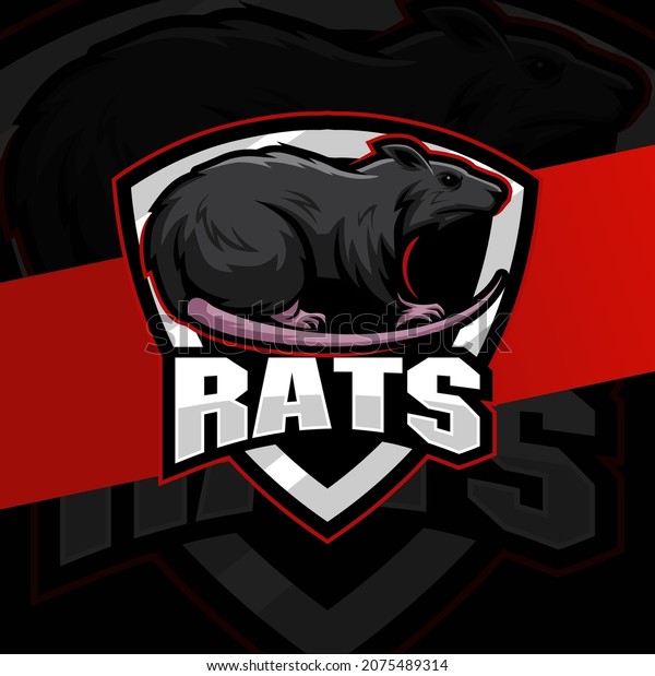 Aggressive Angry Rat Character Mascot Esport Stock Vector (Royalty Free ...