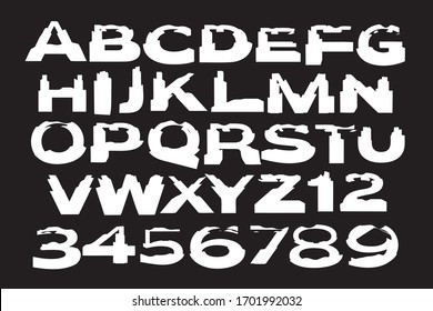 Aggressive Brutal Sans Serif Extra Bold Stock Vector (Royalty Free ...
