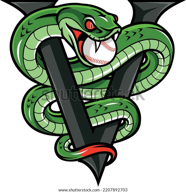 Aggressive Green Viper Wrapped Around Letter Stock Vector (Royalty Free ...