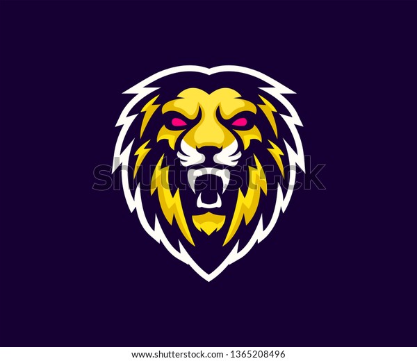 Aggressive Lion Mascot Logo Stock Vector (Royalty Free) 1365208496 ...