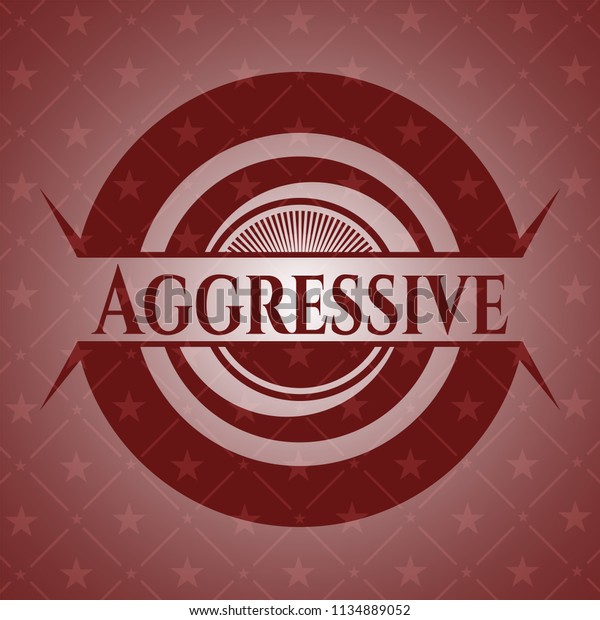 Aggressive Red Emblem Retro Stock Vector (Royalty Free) 1134889052 ...