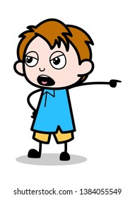 Aggressive School Boy Cartoon Character Vector Stock Vector (Royalty ...