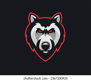 Aggressive Wolf Mascot Logo: เวกเตอร์สต็อก (ปลอดค่าลิขสิทธิ์ ...
