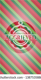 Aggrieved Christmas Badge Vector Illustration Detailed Stock Vector ...