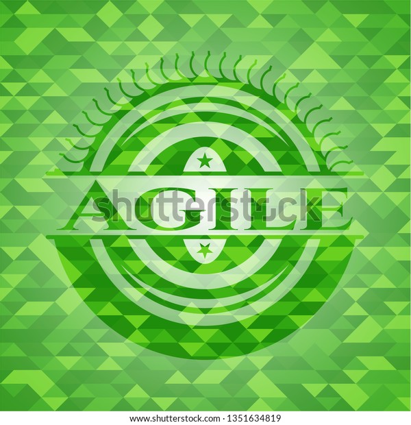 Agile Green Emblem Triangle Mosaic Background Stock Vector (Royalty ...