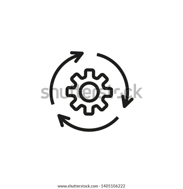 Agile Process Line Icon Gear Arrow Stock Vector (Royalty Free) 1405106222 Agile Process Line Icon Gear Arrow Stock Vector (Royalty Free) 1405106222
