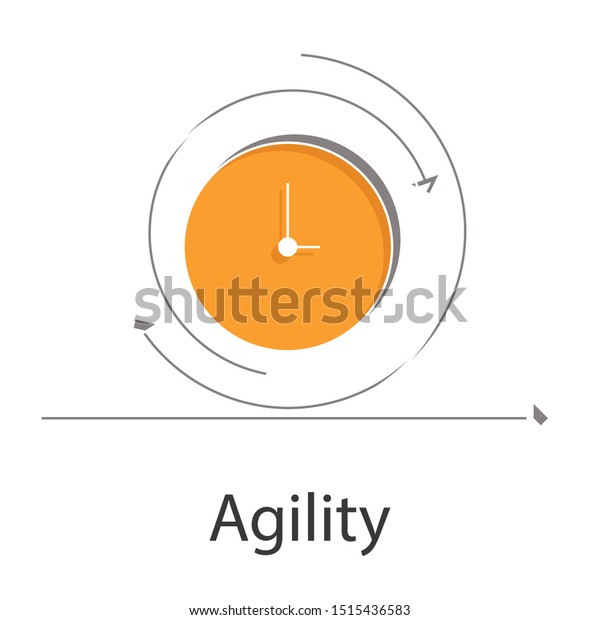 Agility Icon Concept On White Background Stock Vector (Royalty Free ...